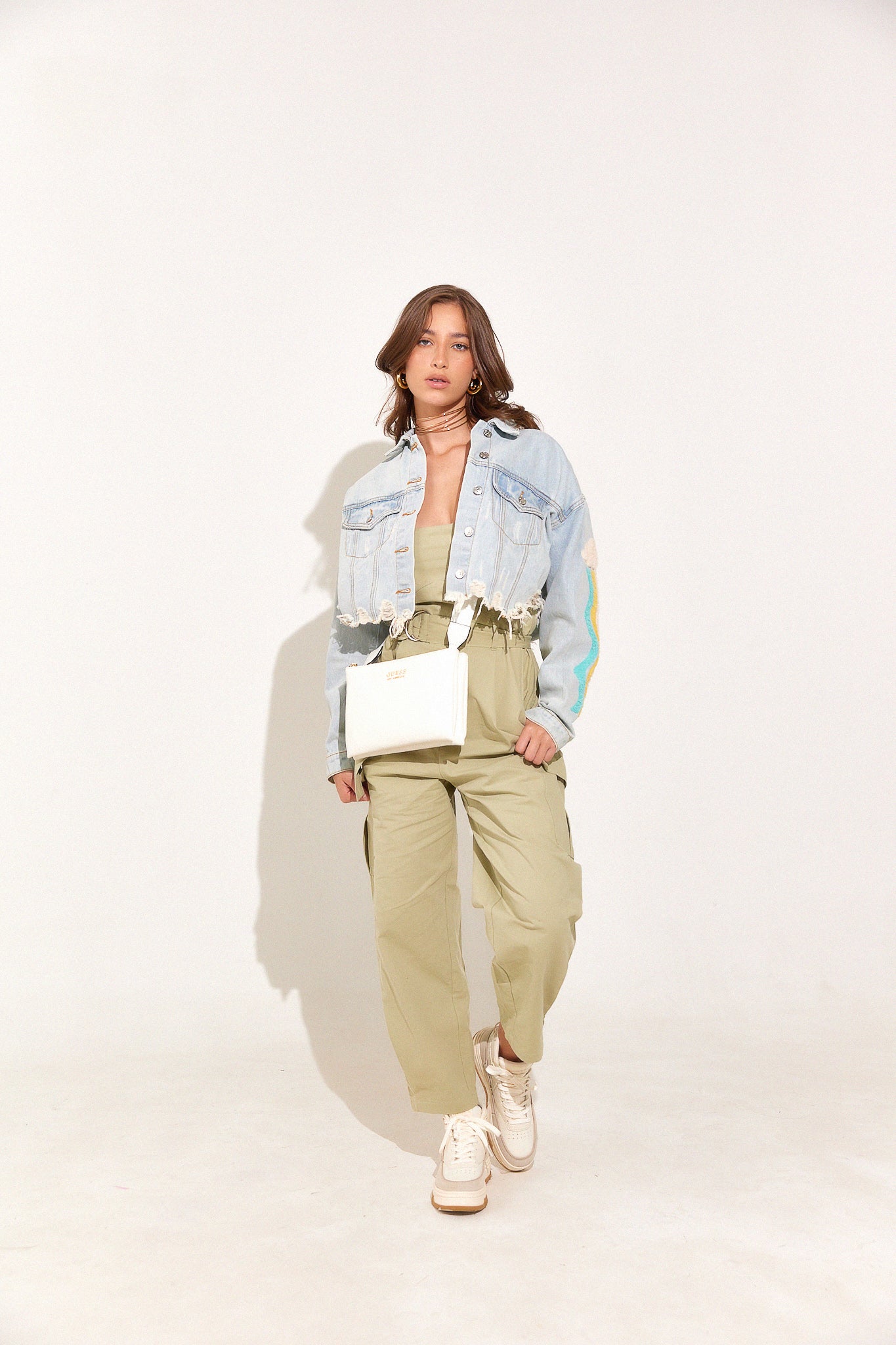 Sabina Cropped Denim Jacket – Costa Blanca